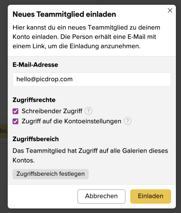 Wie du mit picdrop Bilder empfangen kannst | picdrop